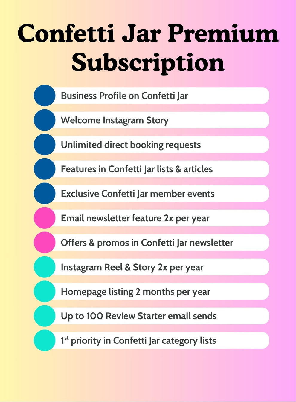 Confetti Jar Premium Business Subscription - Default Title - Confetti Jar